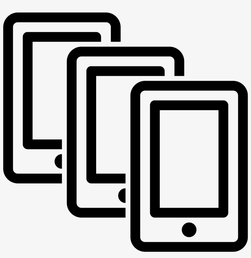 It Is A Drawing Of Three Smart Phones With The Second - Smartphones ...