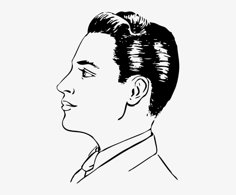 Download Free Vector Men Haircut Side View Clip Art - Side Face Of Man ...