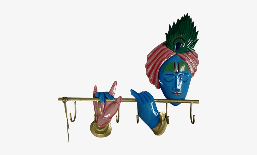 Wrought Iron Lord Krishna Key Holder - Png Transparent Images Lord ...