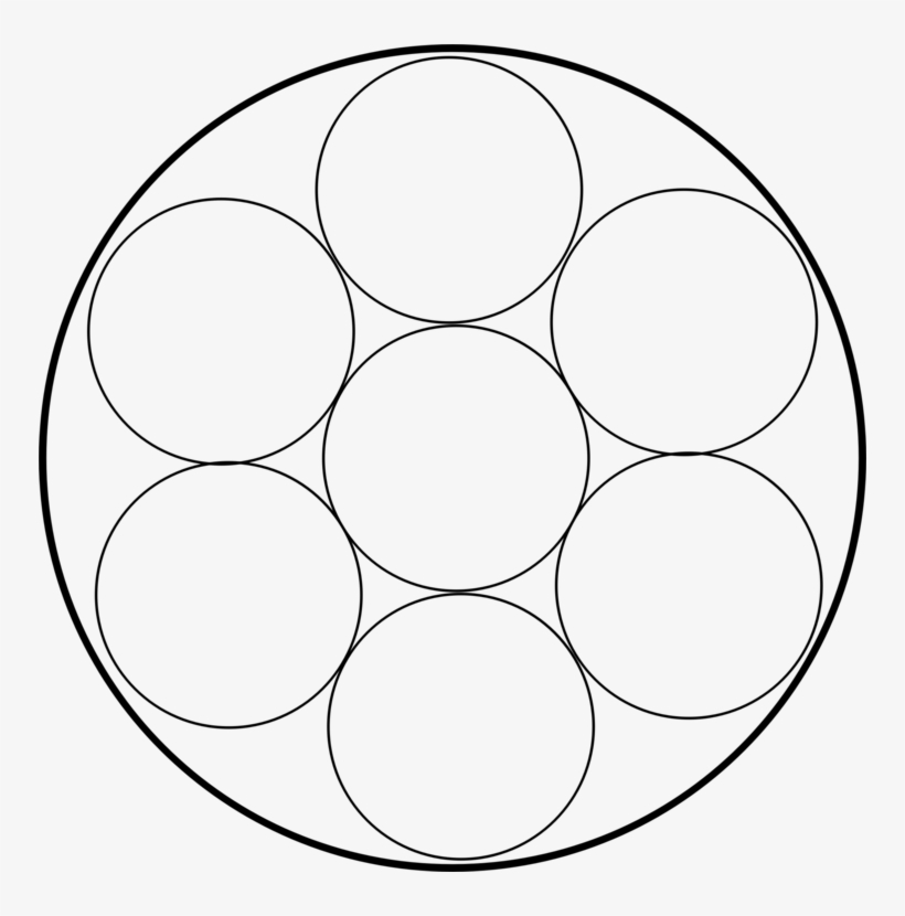 Circle Packing In A Circle Black And White Computer - Big Circles PNG ...