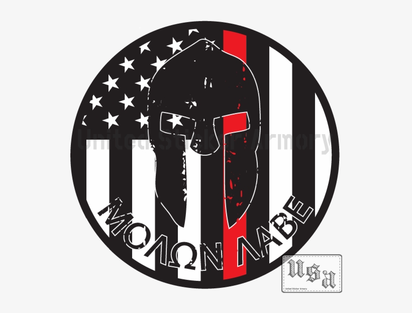 The Thin Red Line Circle Vinyl Sticker - Graphic Design PNG Image ...