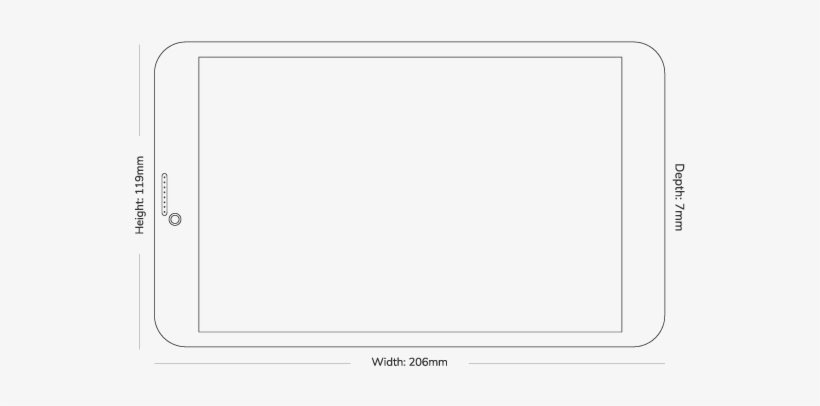 Tablet Outline Front - Tablet Outline PNG Image | Transparent PNG Free ...