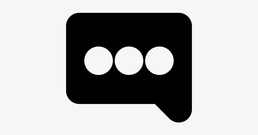 Speech Bubble With Three Dots Vector - Dialogue Bubble Png Three Dots ...