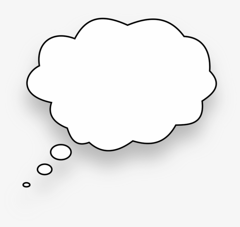 Speech Balloon Thought Download Line Art Bubble - Thought Bubble Clip ...