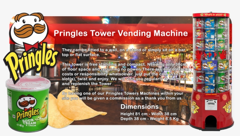 Pringles Tower - Pringles Sour Cream & Onion 69p - 12 X 40gm PNG Image ...