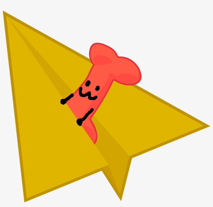 Red Doggie Bone Flying Paper - Doggie Bone Bfdi PNG Image | Transparent ...