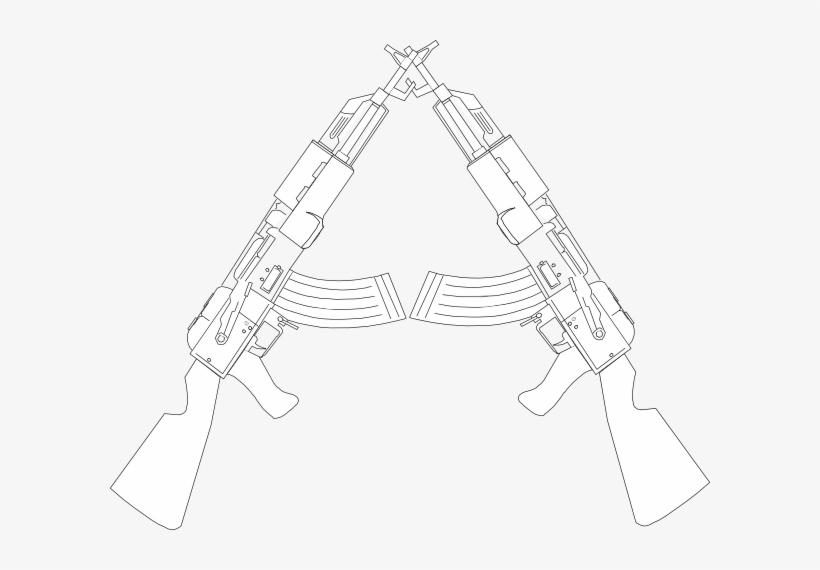 Small - Crossed White Guns Png PNG Image | Transparent PNG Free ...