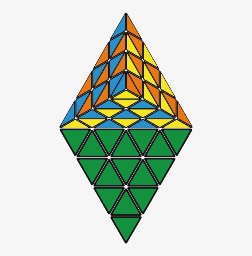 3 Checkered Hexagons - Pyraminx PNG Image | Transparent PNG Free ...