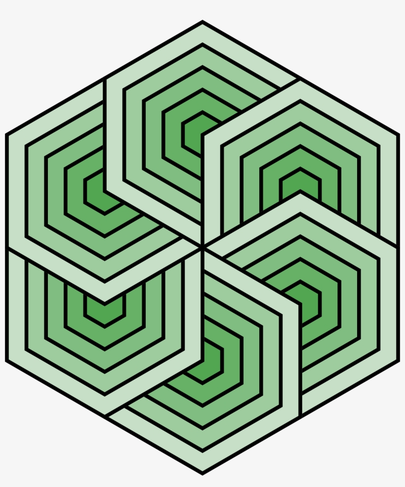 Big Image - Green Hexagon Pattern Dress PNG Image | Transparent PNG ...