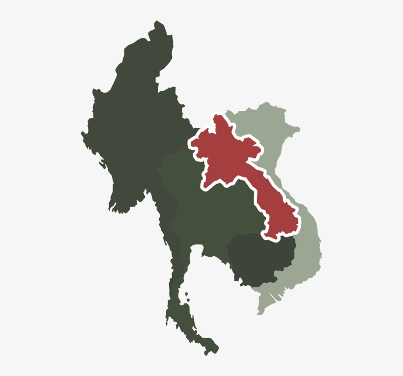 Laos Map - South East Asia Map Blue PNG Image | Transparent PNG Free ...