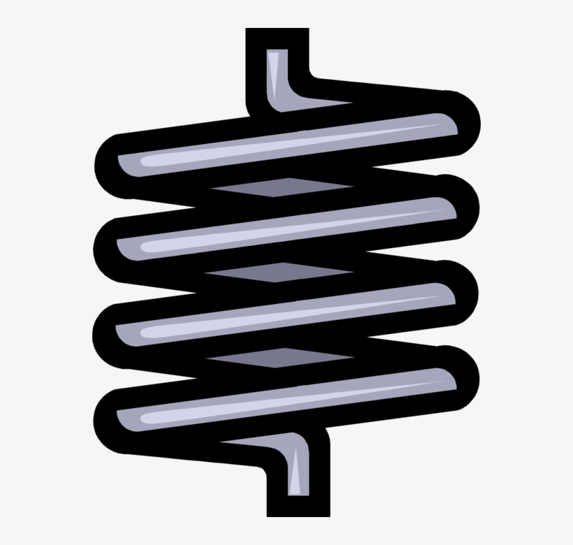 Vector Illustration Of Coil Spring Elastic Object Stores - Illustration ...
