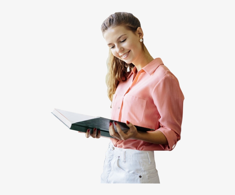 Beautiful Woman Reading A Book - Woman Reading A Book Png PNG Image ...