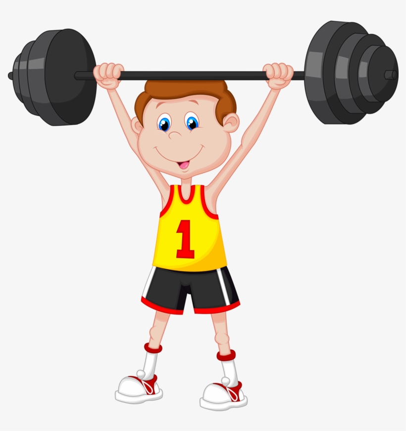 Download Яндекс - Фотки - Cartoon Boy Lifting Weights | Transparent PNG ...