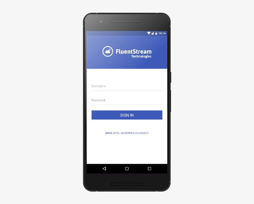 Fluentcloud Mobile Login Screen - Partes De Una Aplicacion Movil PNG ...
