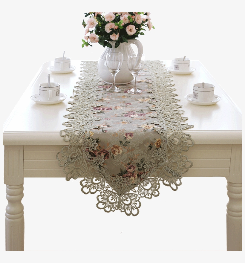 Thai Embroidered European Table Flag Lace Cloth Tv - Table Runners PNG ...