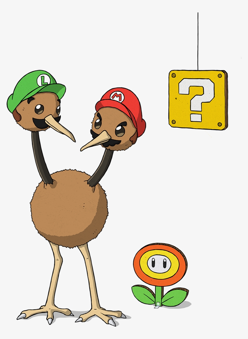 Doduo As The Mario Bross - Cartoon PNG Image | Transparent PNG Free ...