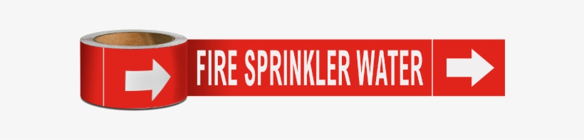 Fire Sprinkler Water Label On A Roll - Fire Sprinkler Water Labels PNG ...