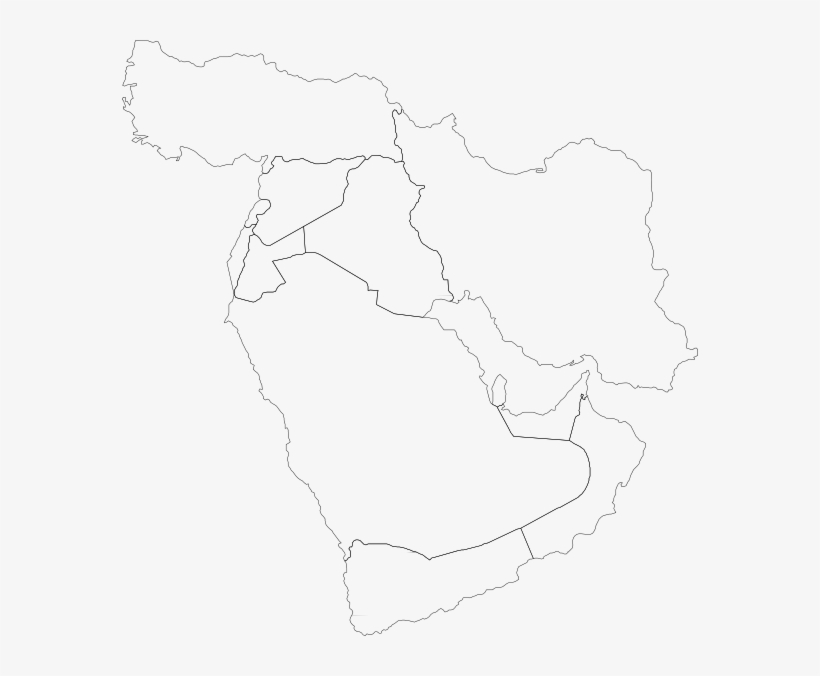 Download Middle East Map Clip Art - Gcc Countries Outline Map ...