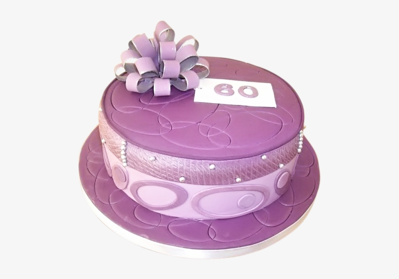 Purple Cake With Ribbon - New Birthday Purple Cake PNG Image ...