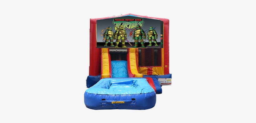 Water Slide Combo Front Jumper Cartoon Ninja Turtles - Little Mermaid ...