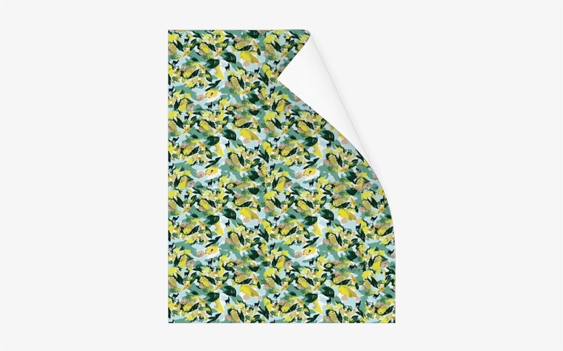 Yellow Floral Gift Wrap Sheet - Pattern PNG Image | Transparent PNG ...