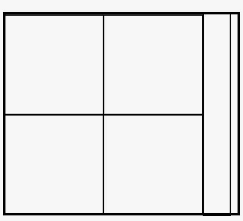 Fat Quarter Diagram - Square Cut In Quarters PNG Image | Transparent ...