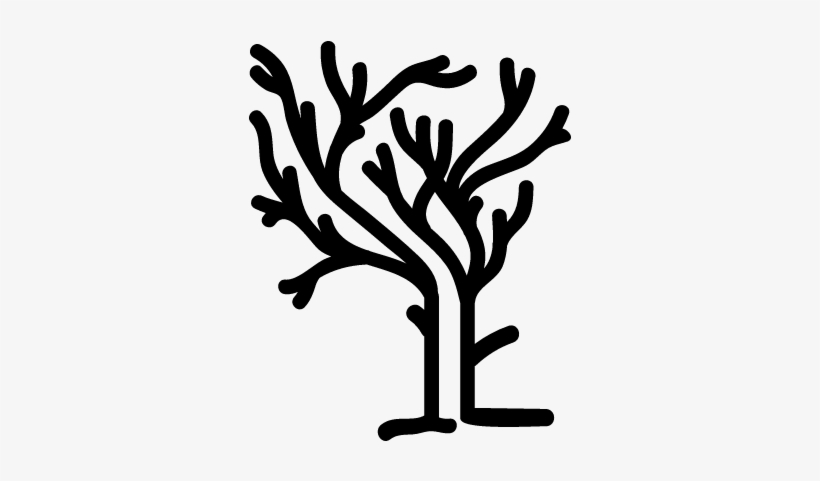 Tree Of Irregular Shape Branches On Winter Without - Rama Arbol Icono ...