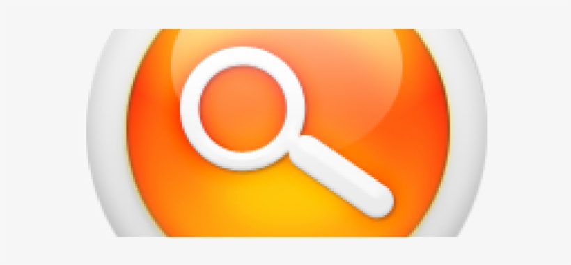 105364 3d Glossy Orange Orb Icon Business Magnifying - Magnifying Glass ...