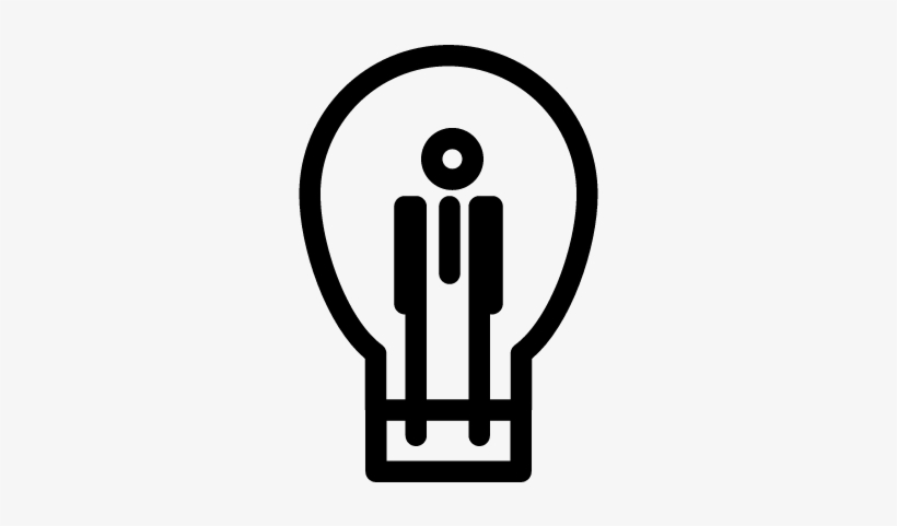 Lightbulb Outline In A Circle Vector - Incandescent Light Bulb PNG ...