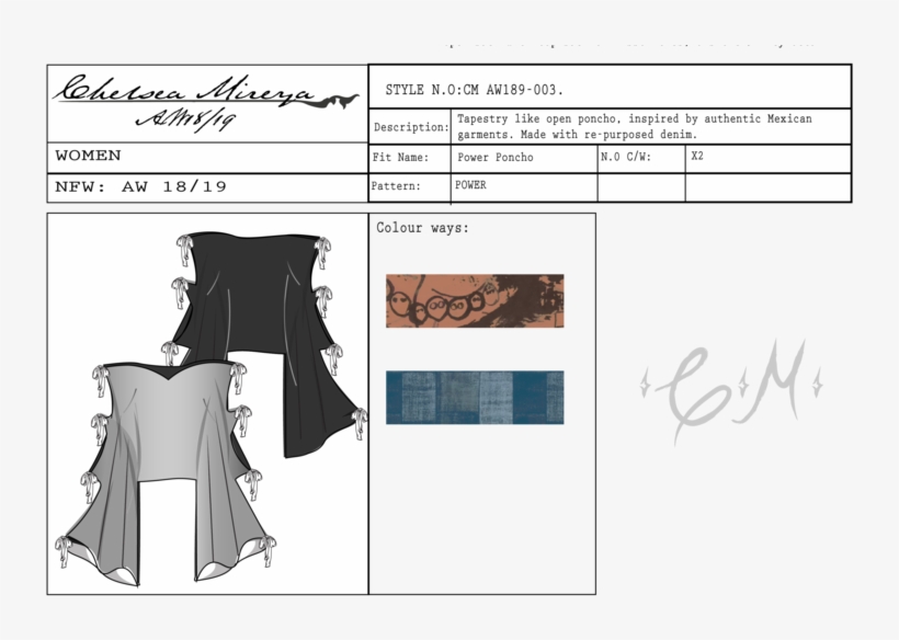 Each Garment Tech Pack Including Size Specs - Pattern PNG Image ...