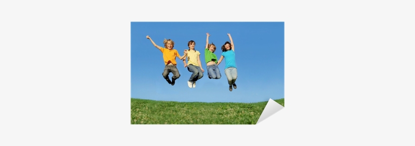 Download Happy Group Of Kids Or Children Jumping Sticker • Pixers ...