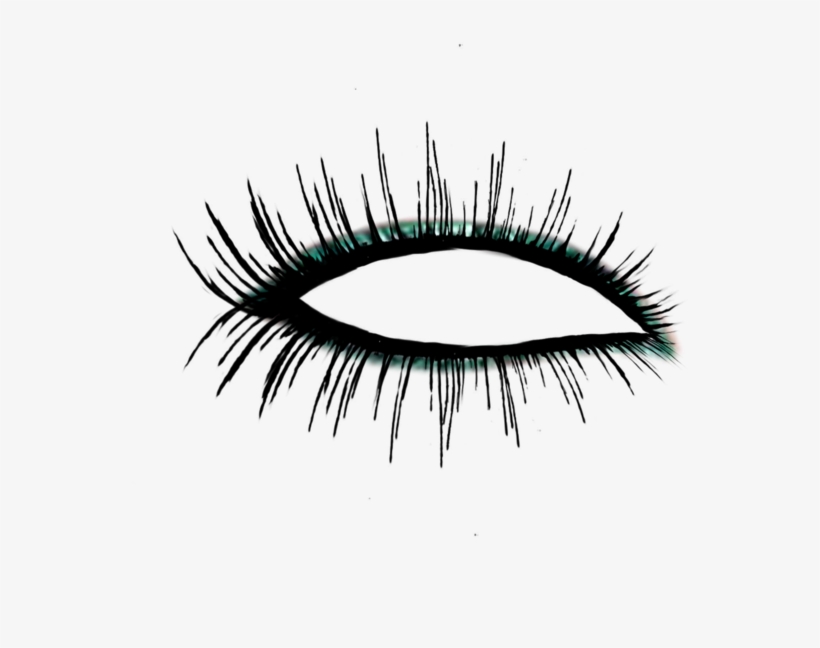 Eyelashes Drawing Watercolor - Ladies Cosmetic "fakeup' Bag - Green ...