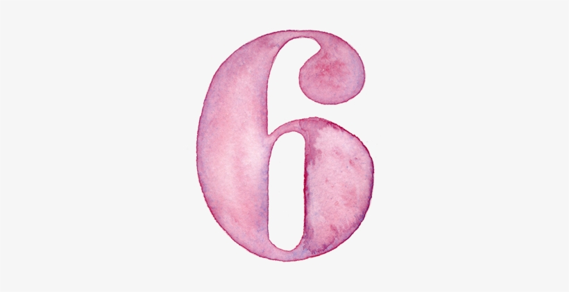 Download Watercolor Numbers By Giuseppe Salerno - Watercolor Number 6 ...