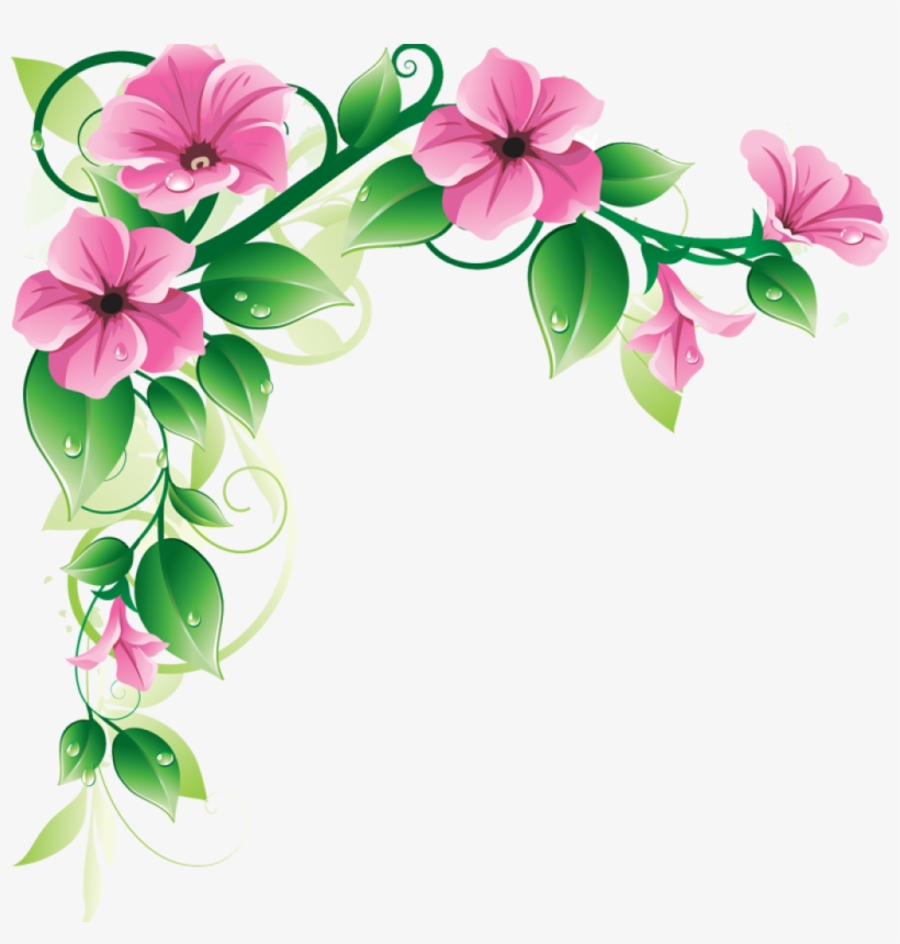 Flower - Flower Corner Designs Png PNG Image | Transparent PNG Free ...