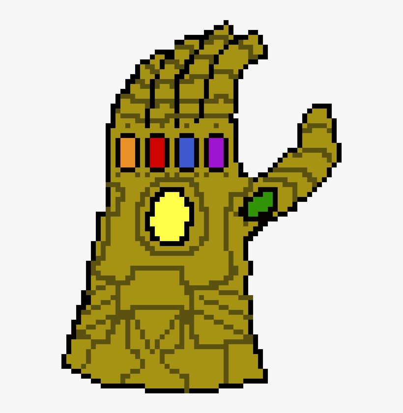 Download Infinity Gauntlet - Pixel Art | Transparent PNG Download | SeekPNG