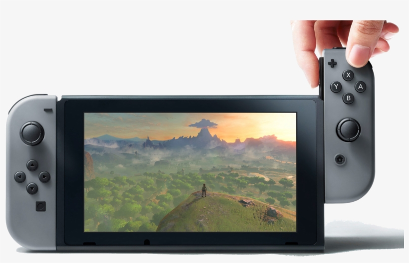Nintendo Switch Console With Gray Joy-con PNG Image | Transparent PNG ...