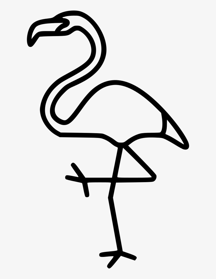 Flamingo Comments - Icon Line Flamingo Png PNG Image | Transparent PNG ...