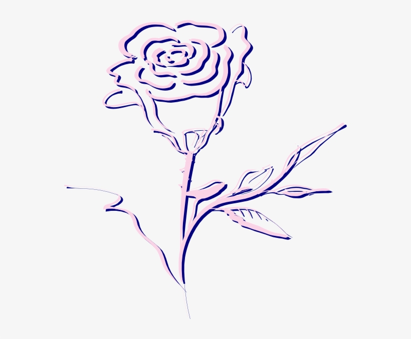Pink Rose Svg Clip Arts 564 X 597 Px PNG Image | Transparent PNG Free ...