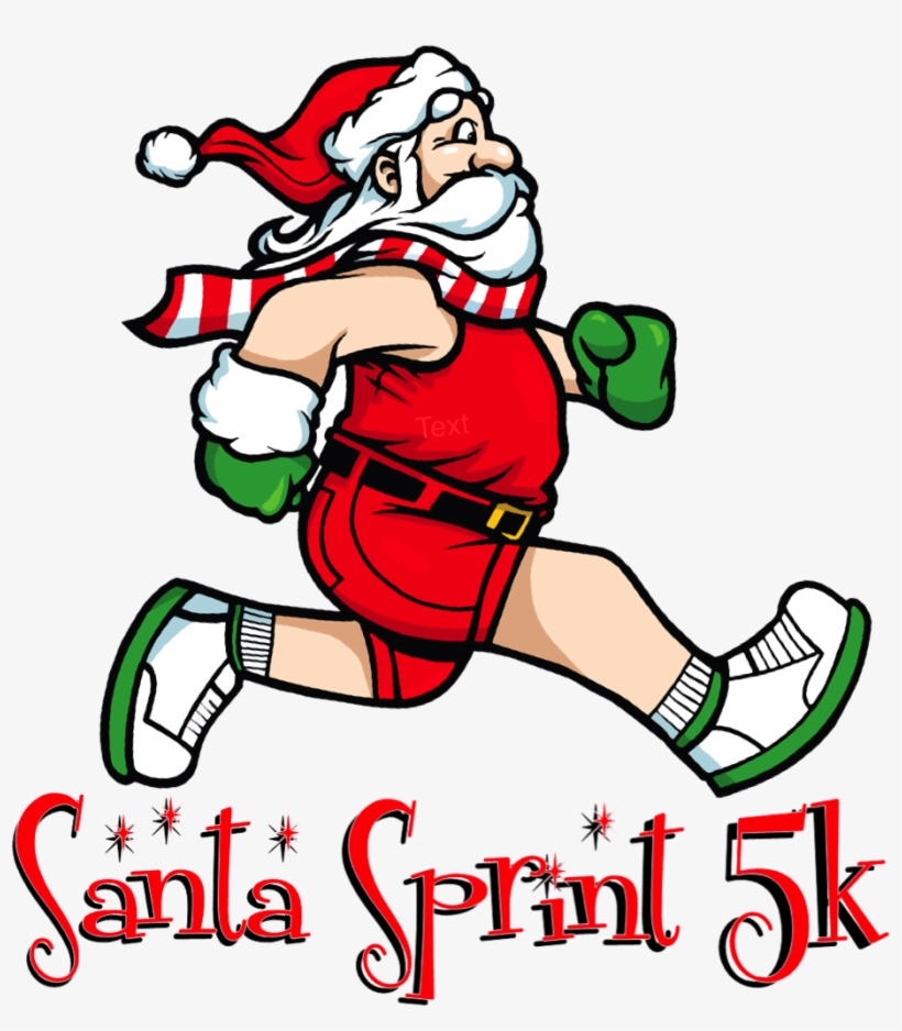 Santa Sprint 5k Run/walk - Active Santa PNG Image | Transparent PNG ...