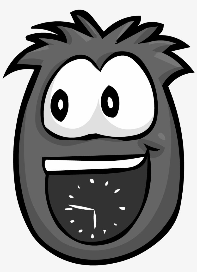 Black Puffle Clock - Clock PNG Image | Transparent PNG Free Download on ...