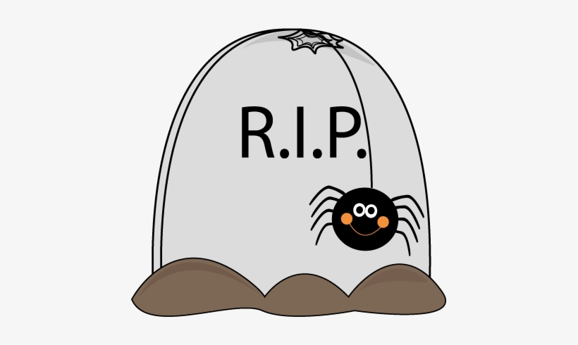 Halloween Tombstone And Spider Clip Art - Halloween Tombstone Clipart ...