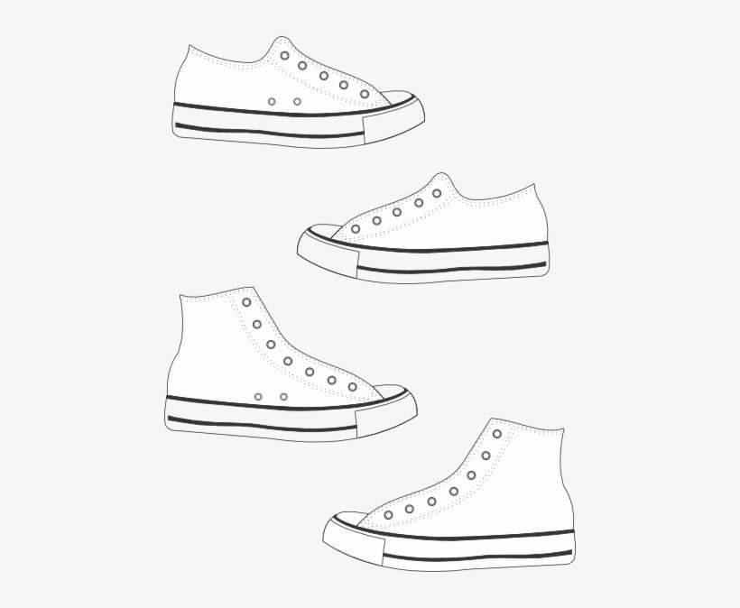 Blank Converse Shoe Template