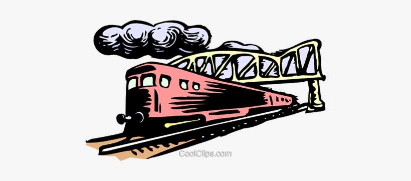 Train Passing Under Bridge - Train Passing Clip Art PNG Image ...