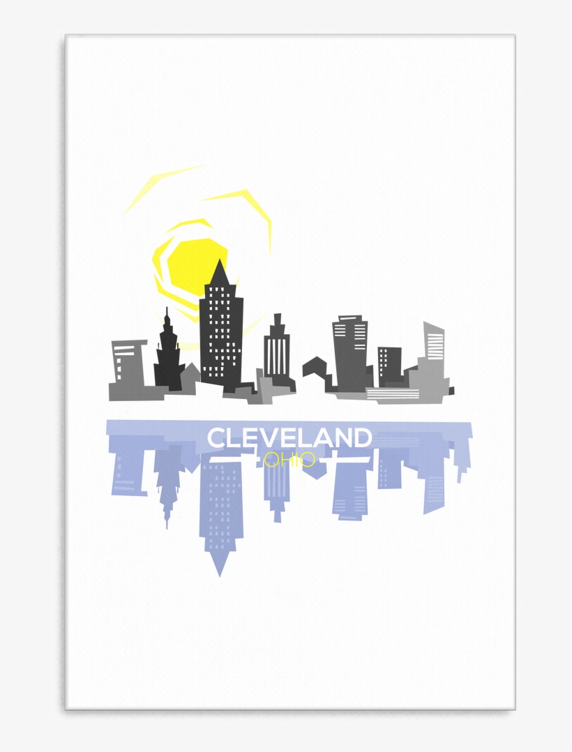 Cleveland Skyline Ohio Horizon Canvas Art - Ohio PNG Image ...