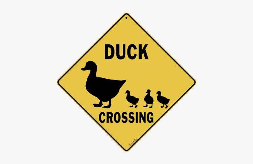 Duck Silhouette Crossing - Duck Crossing Sign PNG Image | Transparent ...