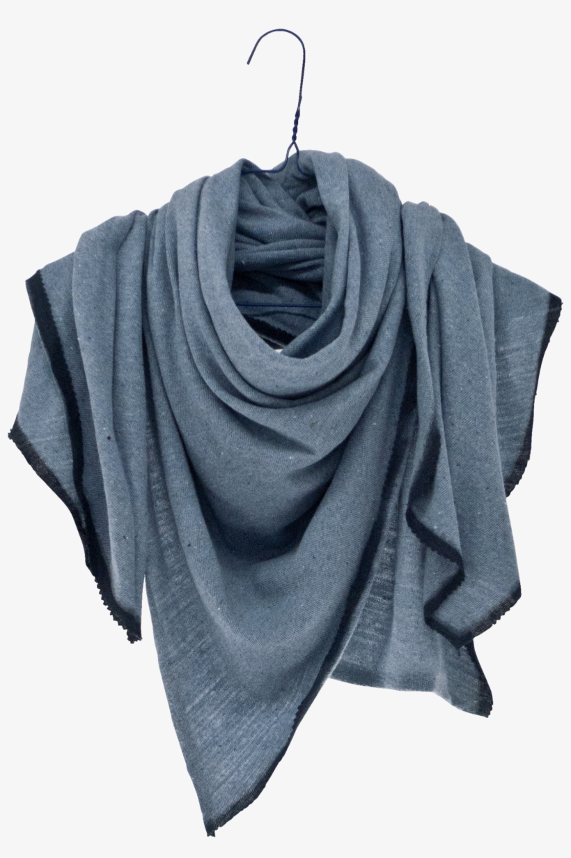 Large Square Shawl With Hand Printed And Zig Zag Cut - Scarf PNG Image ...