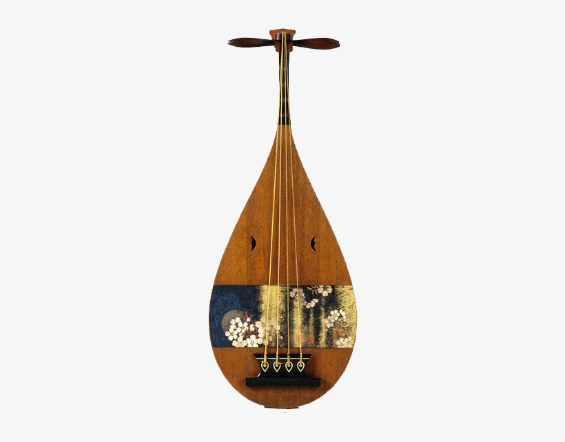 A Beautiful Japanese Biwa, Or Short Necked Lute - Japanese Lute PNG ...