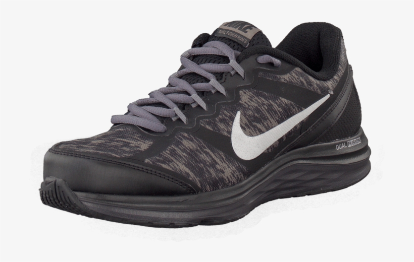 Nike Dual Fusion Run 3 Flash Black - Sneakers PNG Image | Transparent ...