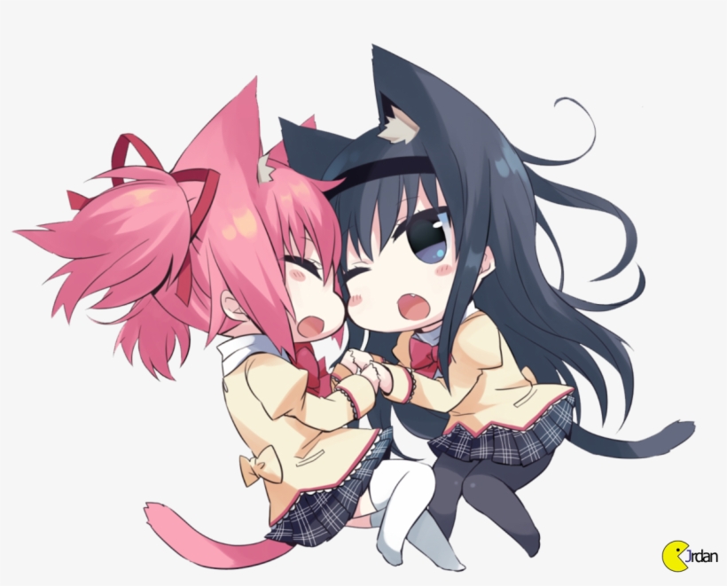Madoka Magica Cats In A Box By Lolifox-d3gcogr Mahou - Pink Cat Girl ...