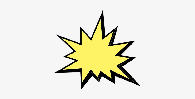 Boom Bang Explosion Explode Burst Blast Bo - Comic Book Pow Bubble PNG ...